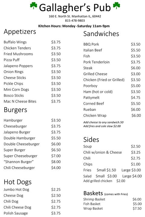 Gallagher's Pub - Restaurants - Manhattan, IL